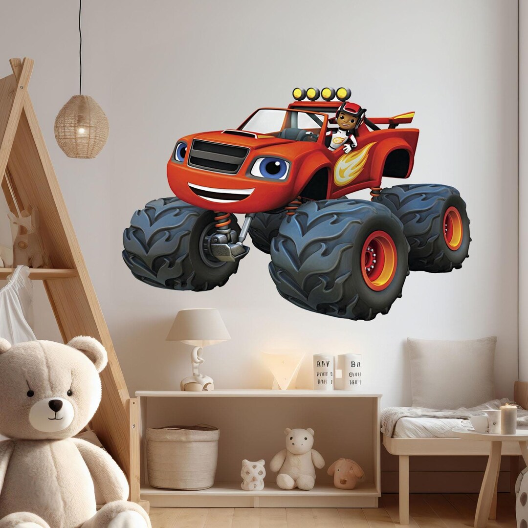 Blaze and the Monster Machines Wall Decals for Kids Room Wall Sticker ...