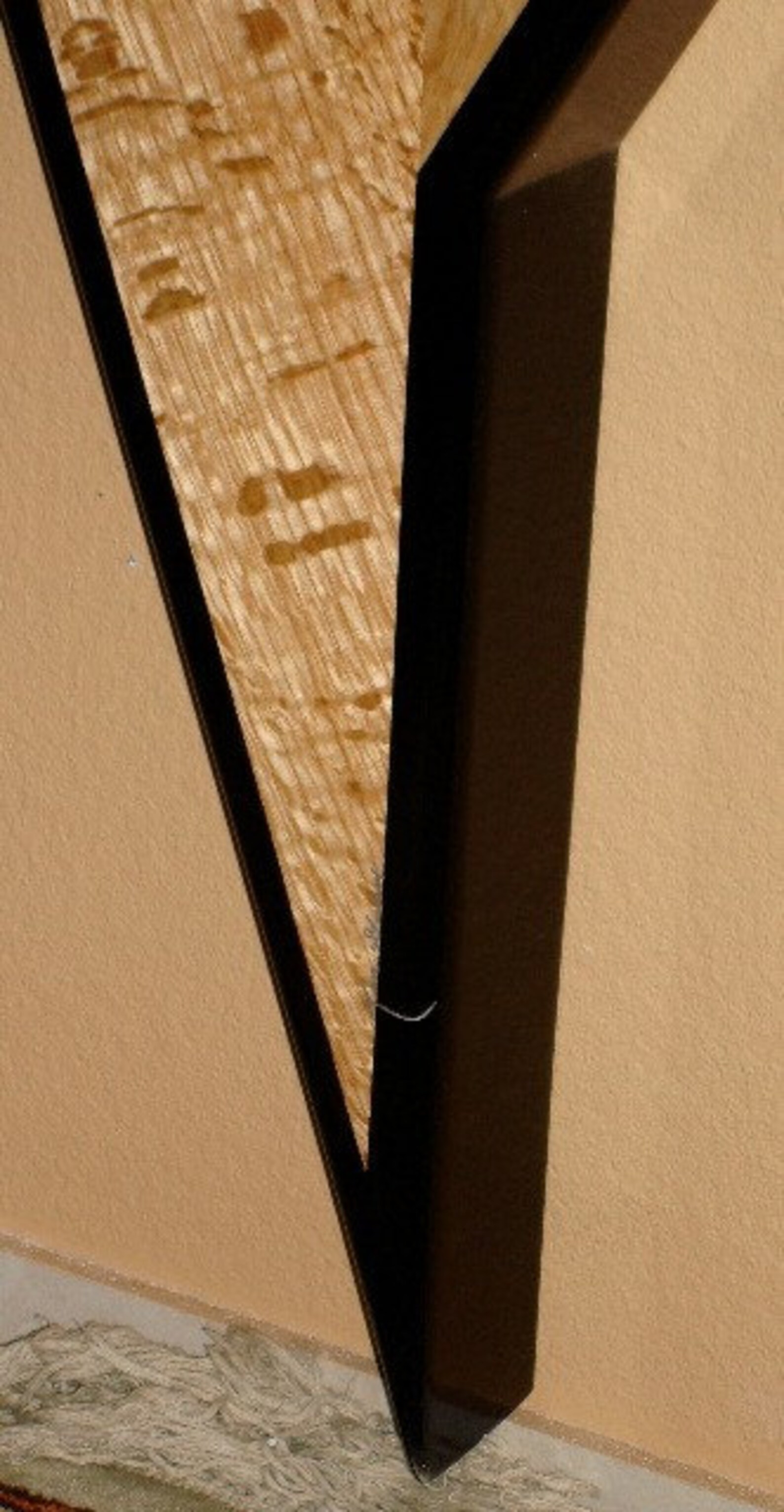 Tiger Oak and Black Laquer Kite Spike Mirror Frame - Etsy