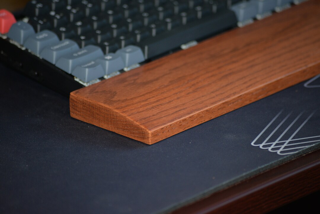 Handcrafted Red Oak Keyboard Wrist Rest Ergonomic Support, Stained and ...