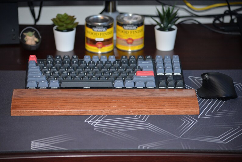 Handcrafted Red Oak Keyboard Wrist Rest Ergonomic Support, Stained and ...