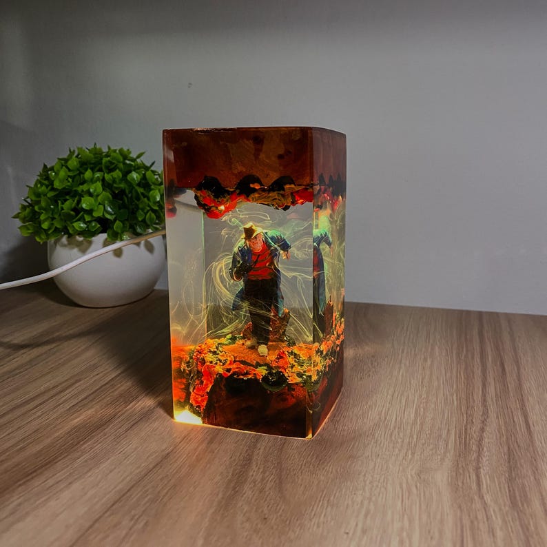 Jas.on Voo.rhees & Fre.ddy Krue.ger Epoxy Lamp, Horror Night Light ...
