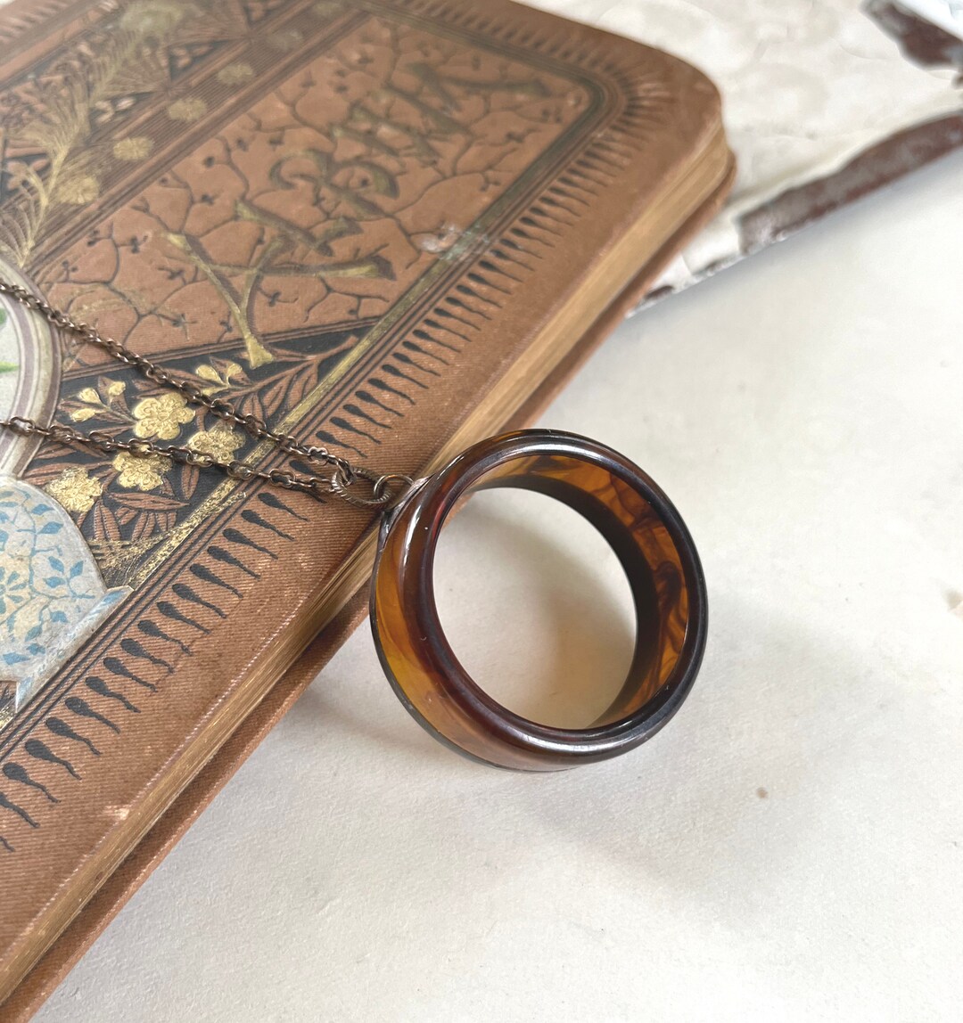 Tortoise Shell Upcycled Soldered Necklace, One of a Kind Unique Jewelry ...