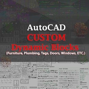 Custom Autocad Dynamic Blocks: Floor Plan, Plumbing, Furniture (digital ...