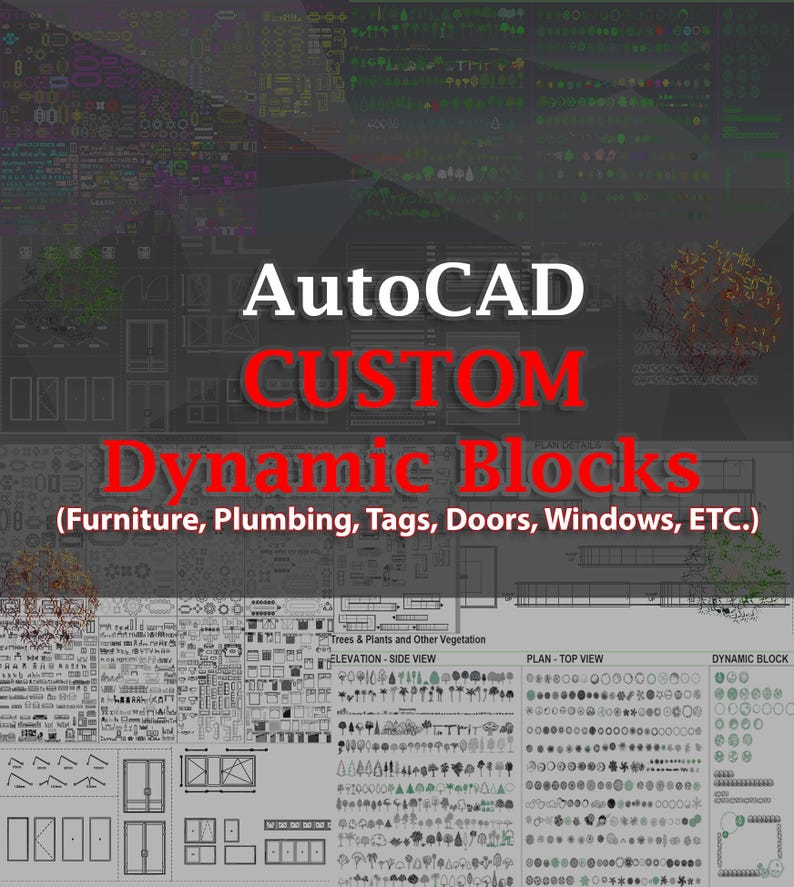 Autocad Custom Dynamic Blocks Collections - Made to Order Dynamic ...