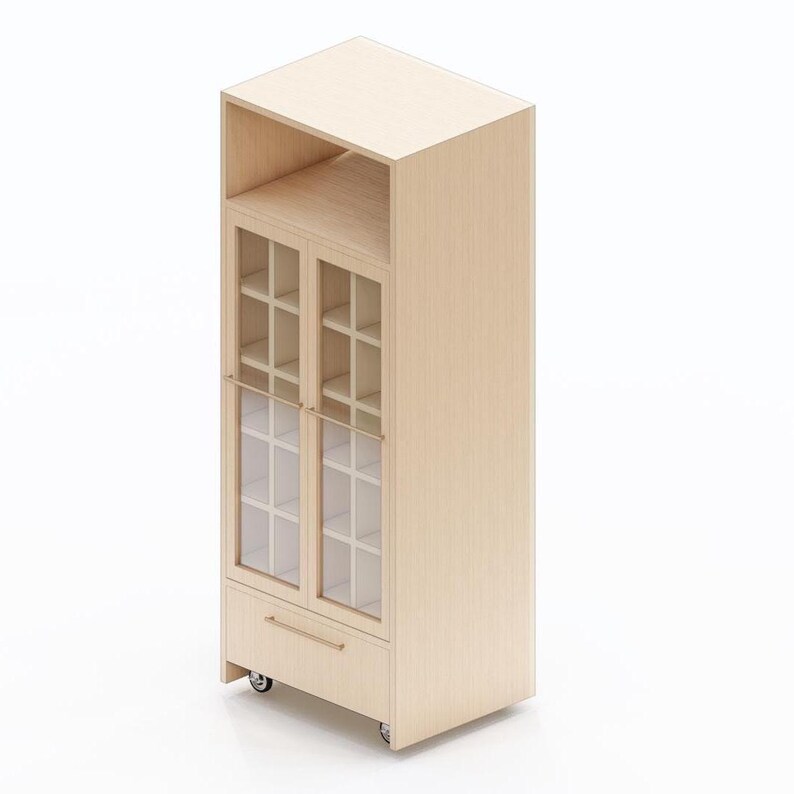 DIY Rolling Bookshelf Plan: Space-saving Storage Shelf With Drawer (PDF ...