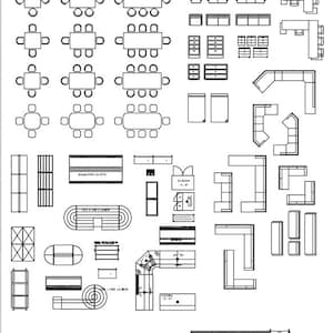 Custom Autocad Dynamic Blocks: Floor Plan, Plumbing, Furniture (digital ...