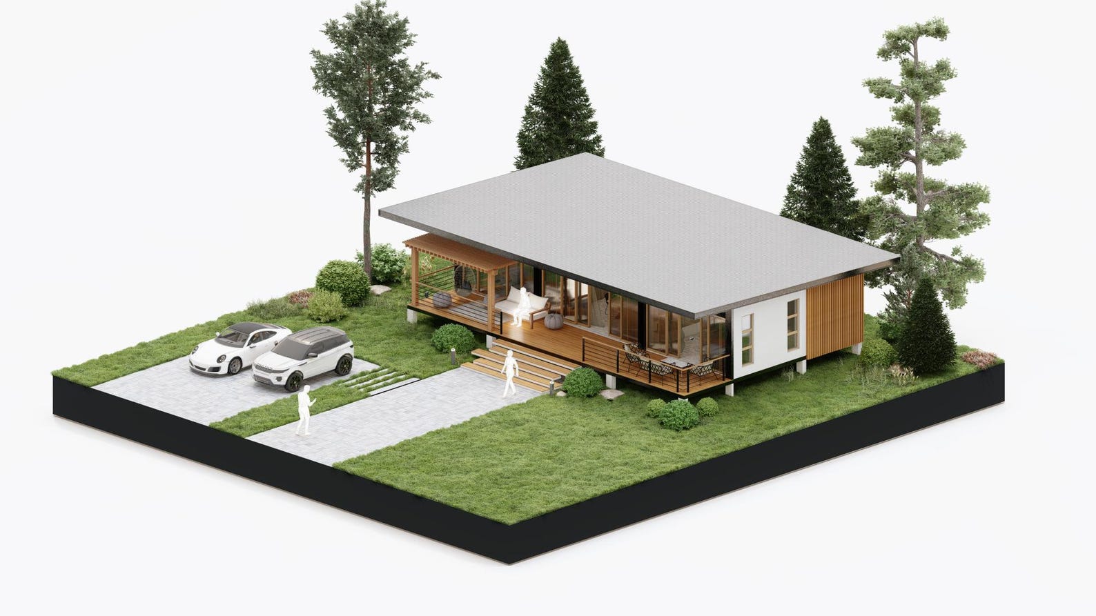 Modern 1 Bedroom House Floorplan 9meters X 14meters |dream House |rest ...