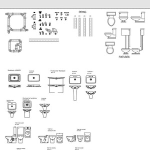 Custom Autocad Dynamic Blocks: Floor Plan, Plumbing, Furniture (digital ...