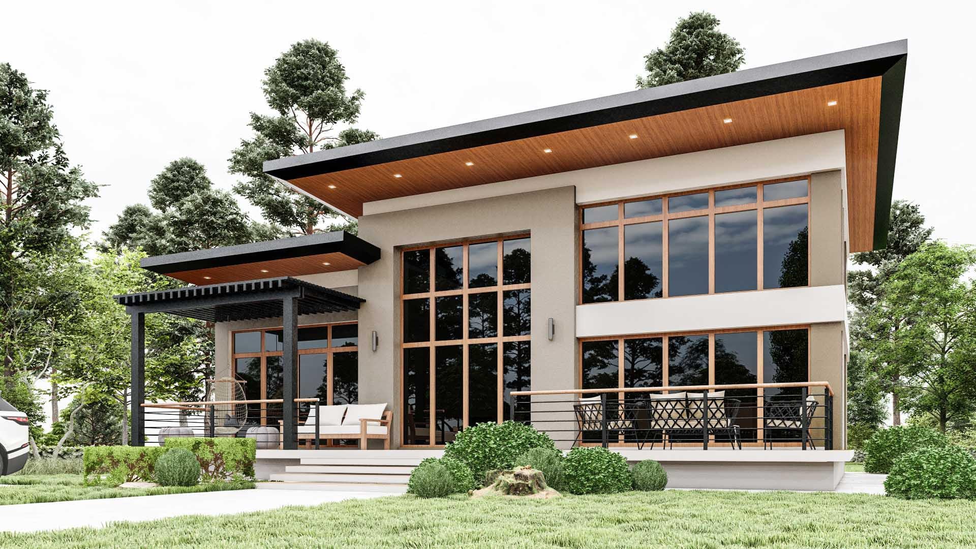 2 BEDROOM Modern House Plan - Rest House - Architectural Plan, Plumbing ...