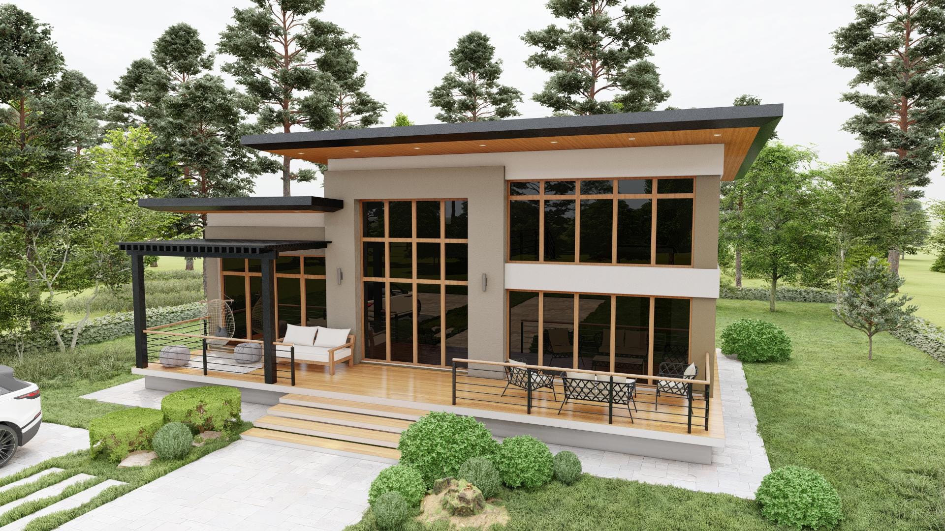 2 BEDROOM Modern House Plan - Rest House - Architectural Plan, Plumbing ...