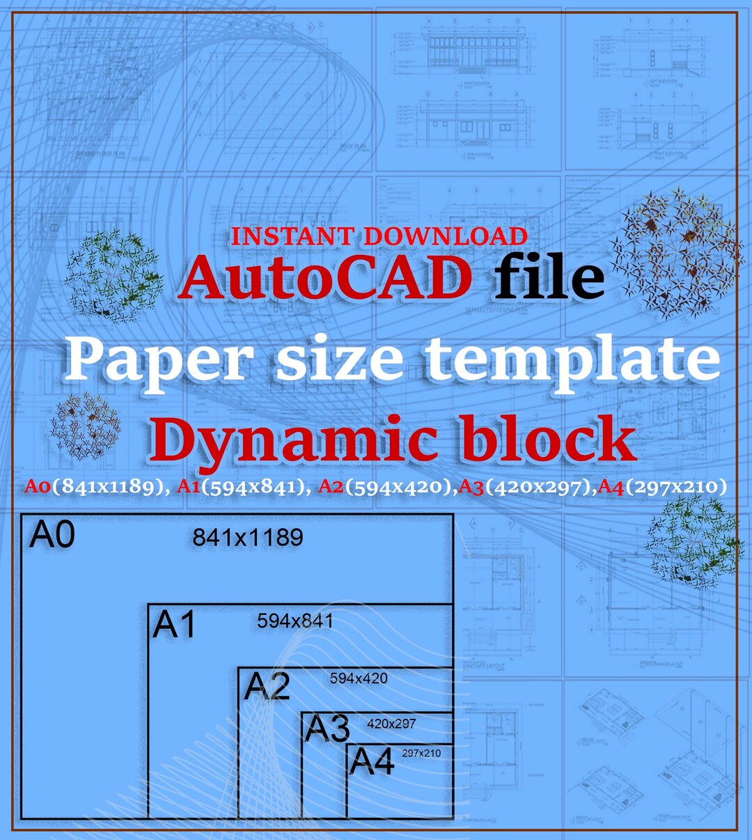 Autocad Paper Size Template: Dynamic Block (digital Download) - Etsy