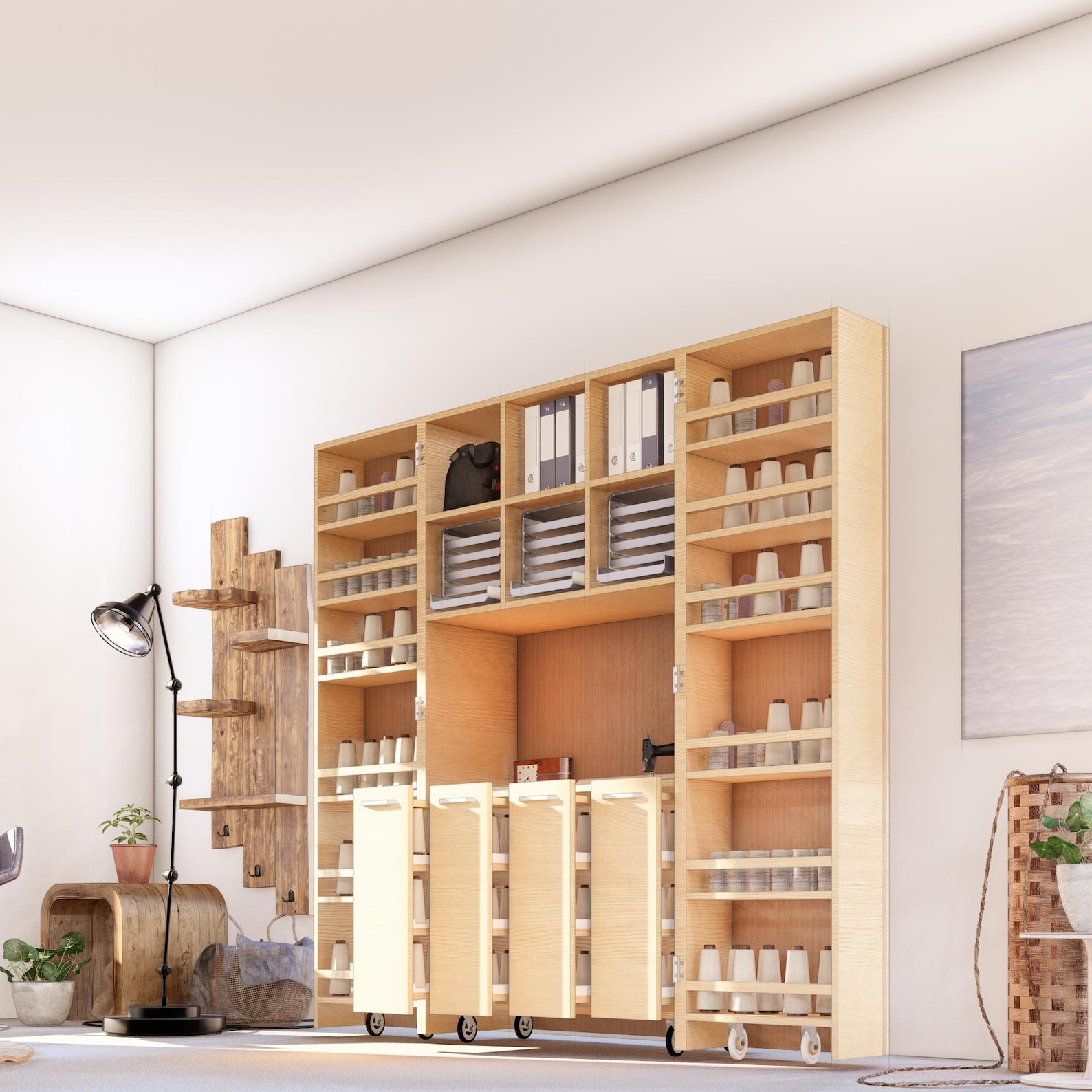 DIY Expandable Craft Cabinet: Mobile Workstation Storage (digital PDF ...