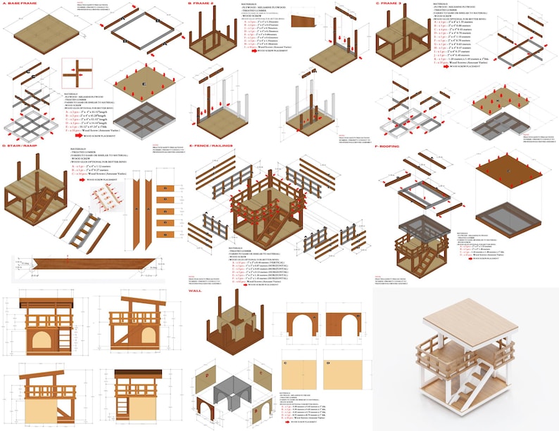 DIY Elevated Dog House Plans With Stairs Leading to Covered Second ...