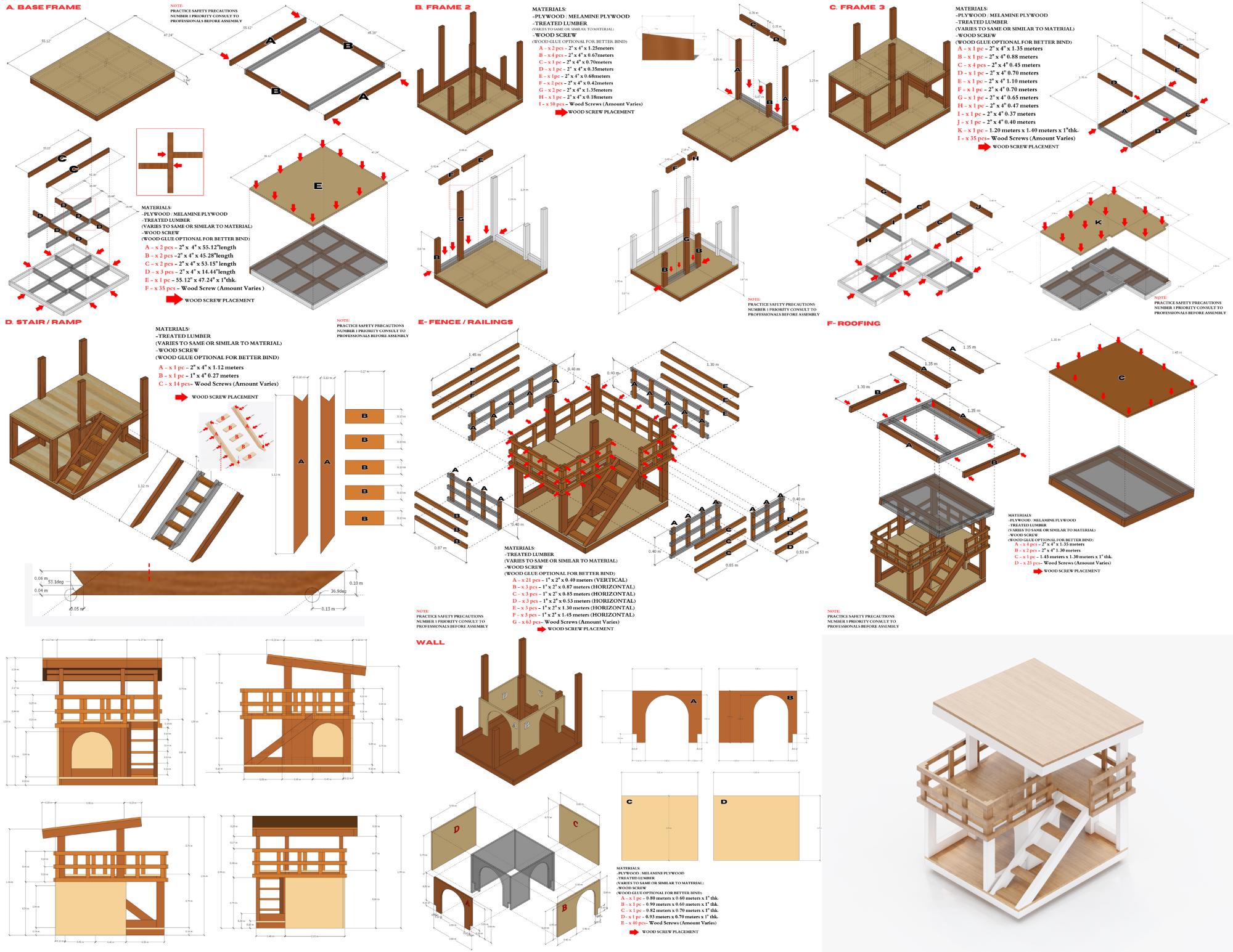 DIY Elevated Dog House Plans With Stairs Leading to Covered Second ...