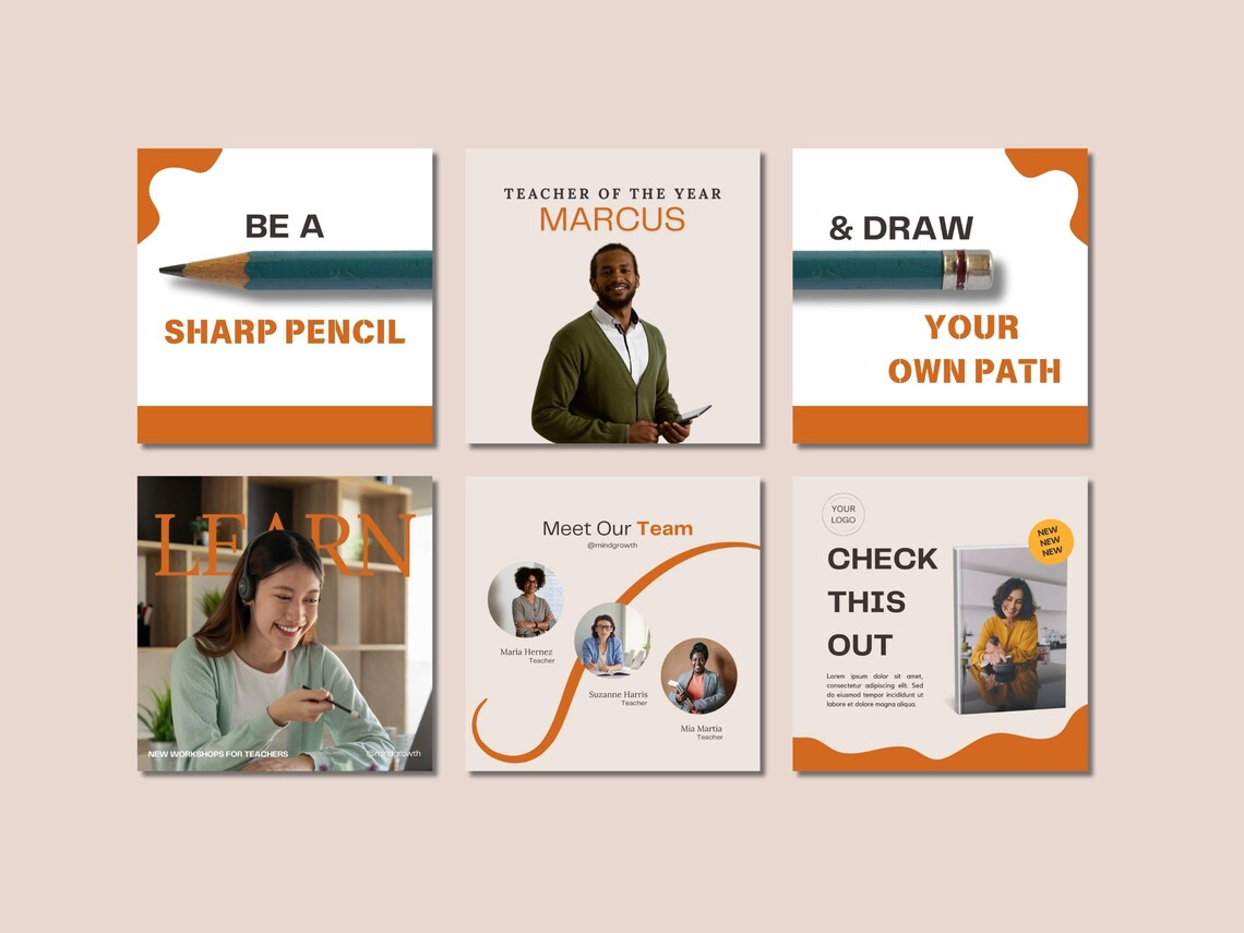 Educator Social Media Template, Instagram Posts, Educational Instagram ...