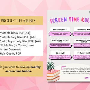 Screen Time Rules Editable Online Safety Rules Cyber Safety House Rules ...