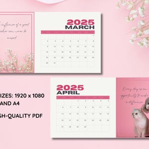 2025 Calendar Printable for Teachers Wall Calendar Motivational 2025 Calendar for Educators Gift ...