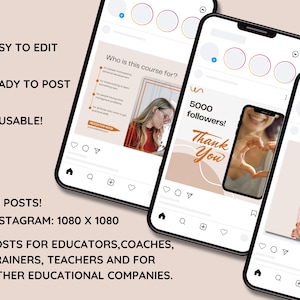Educator Social Media Template, Instagram Posts, Educational Instagram ...