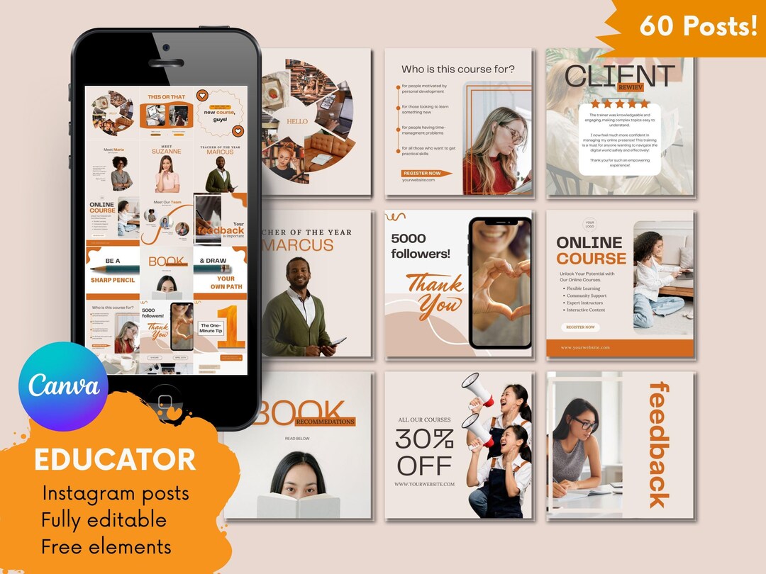 Educator Social Media Template, Instagram Posts, Educational Instagram ...
