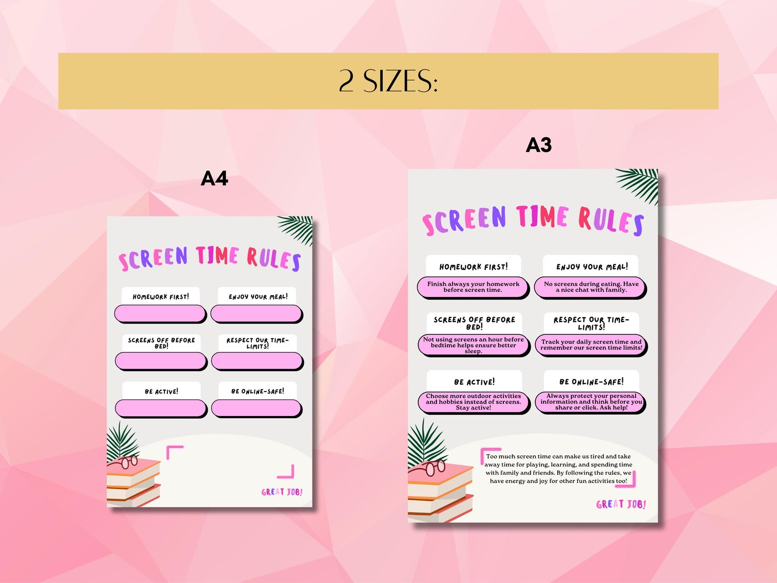 Screen Time Rules Editable Online Safety Rules Cyber Safety House Rules ...