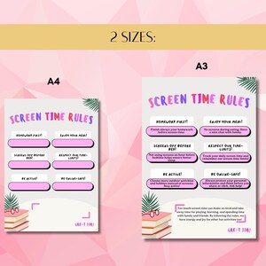 Screen Time Rules Editable Online Safety Rules Cyber Safety House Rules ...