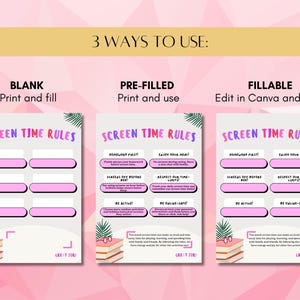 Screen Time Rules Editable Online Safety Rules Cyber Safety House Rules ...