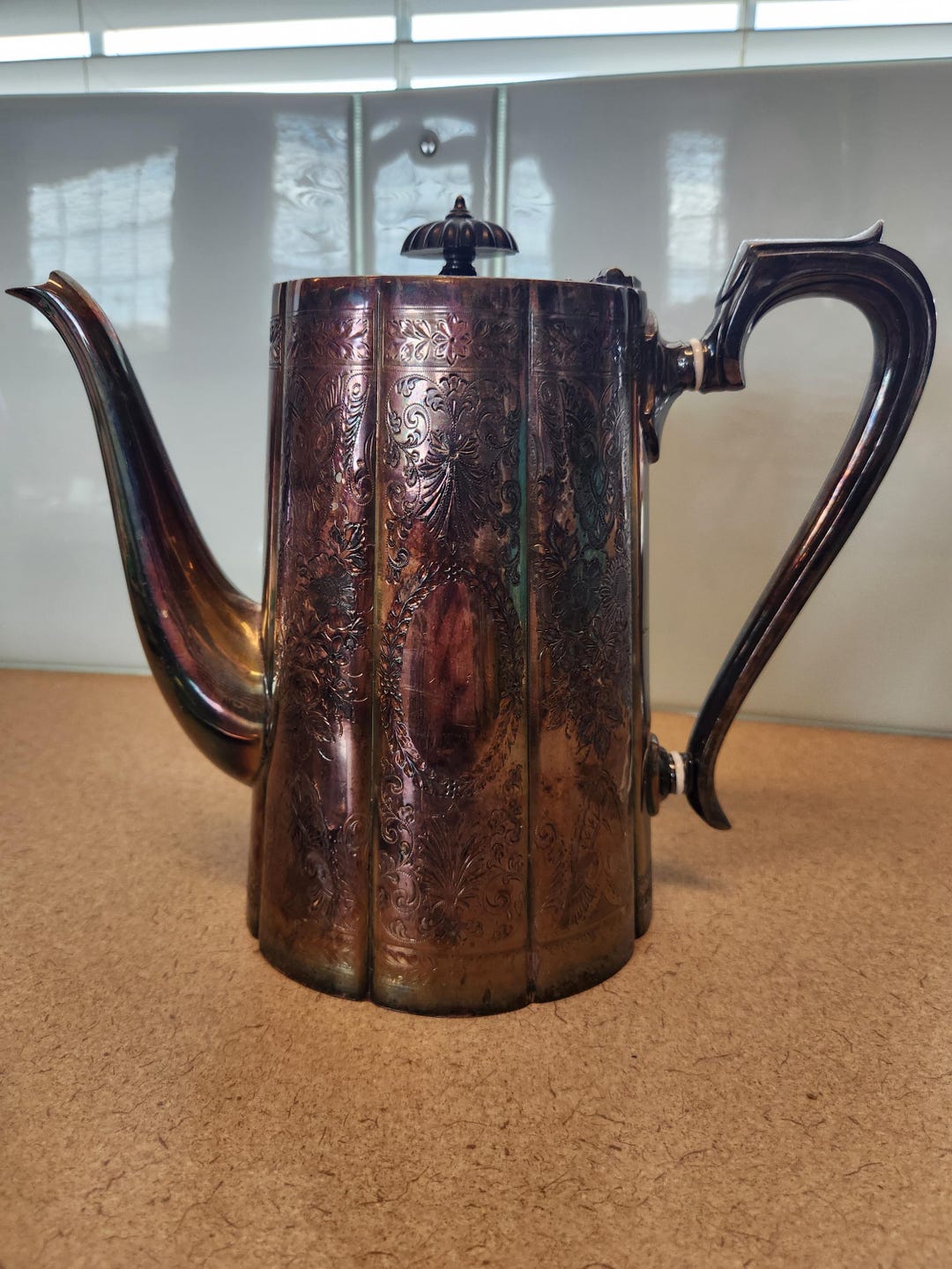 Antique Vintage and Rare EP BM Electroplated Britannia Metal Teapot ...