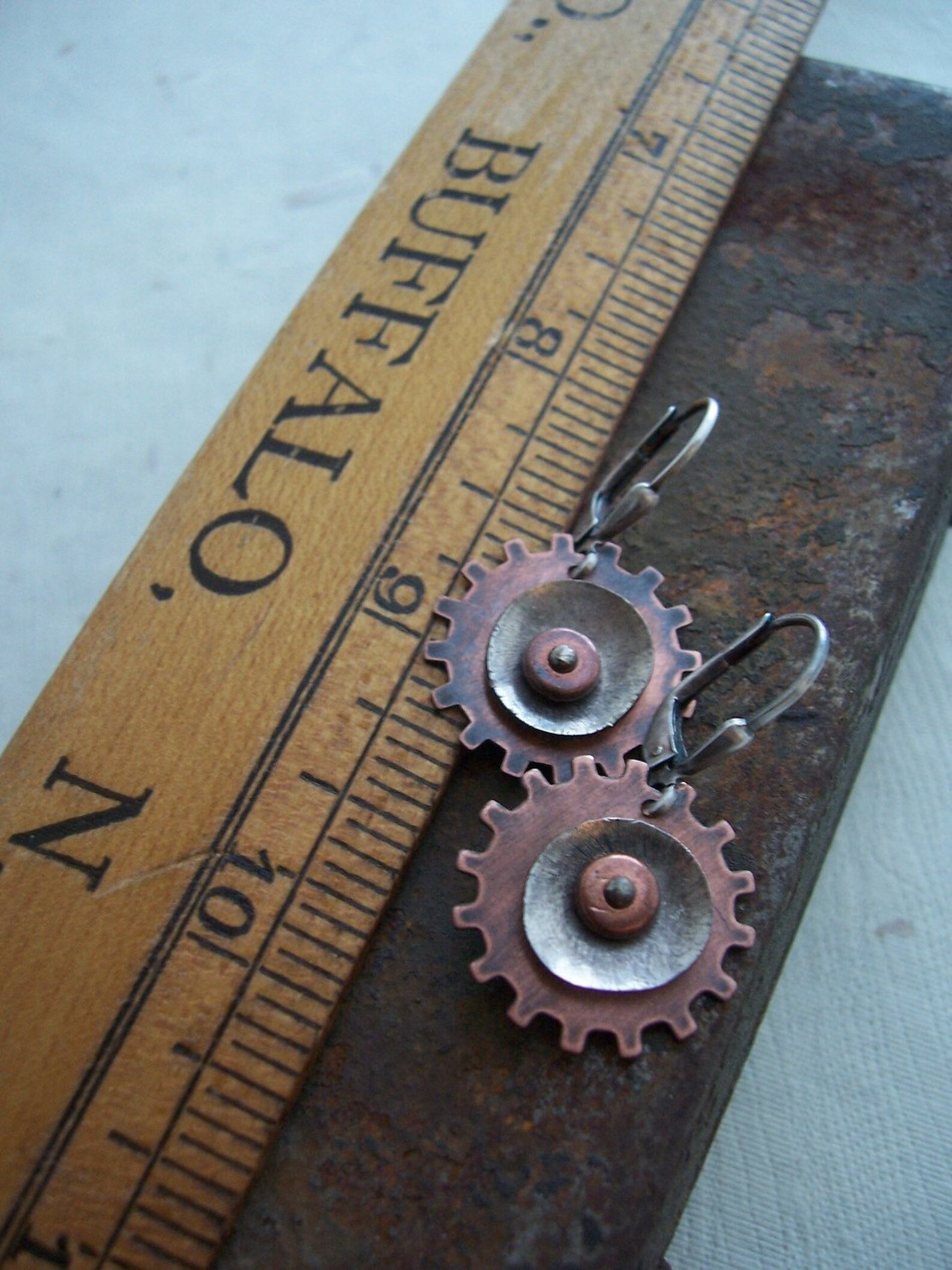 Gear Earrings Steampunk Earrings Industrial Jewelry - Etsy