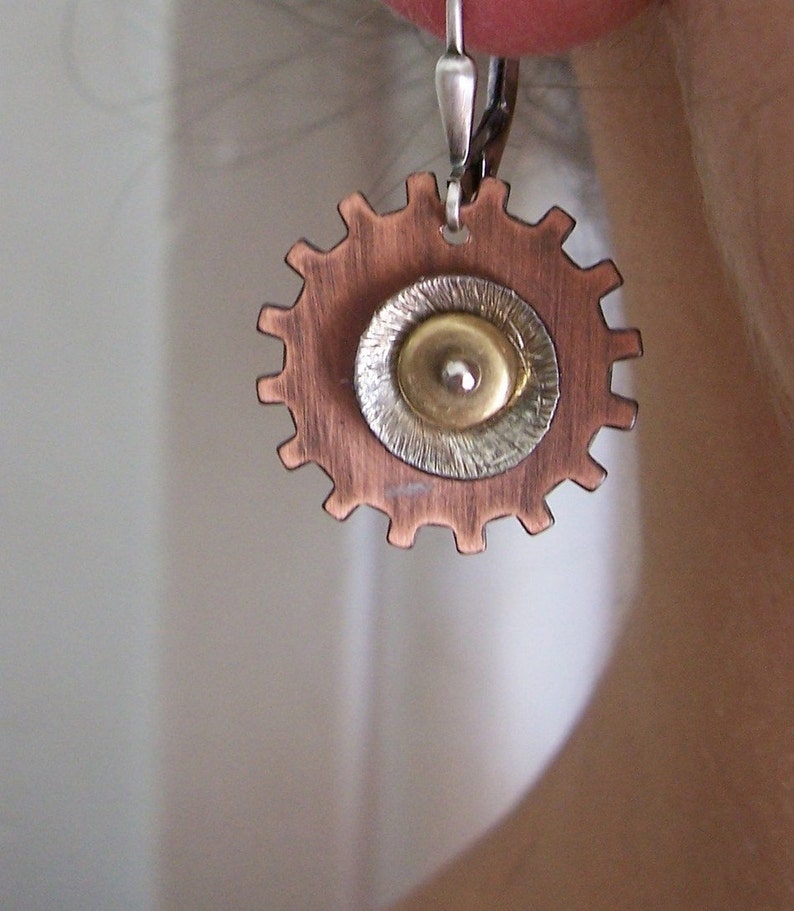 Gear Earrings Steampunk Earrings Industrial Jewelry - Etsy