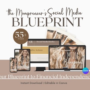 Mompreneur Social Media Blueprint: Canva Template (MRR & PLR) - Etsy