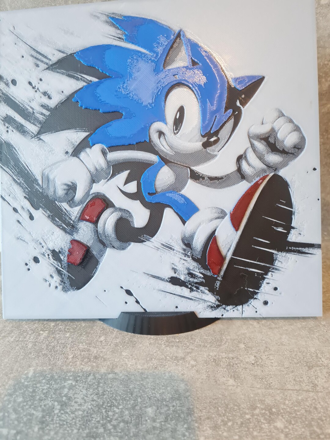 Sonic the Hedgehog Hueforge With Display Stand - Etsy