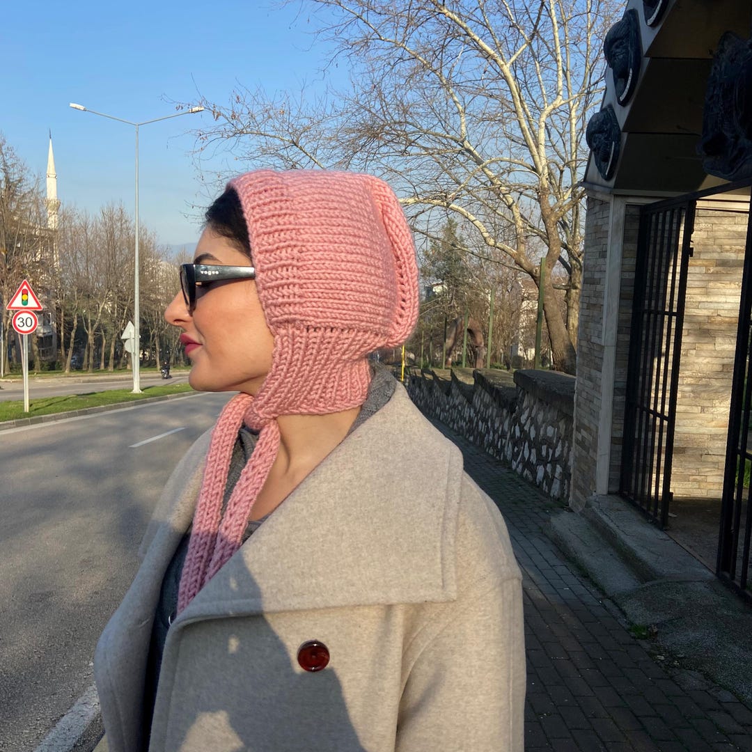 Handmade Adult Bow Tie Bonnet, Unisex Handmade Winter Hat, Warm ...