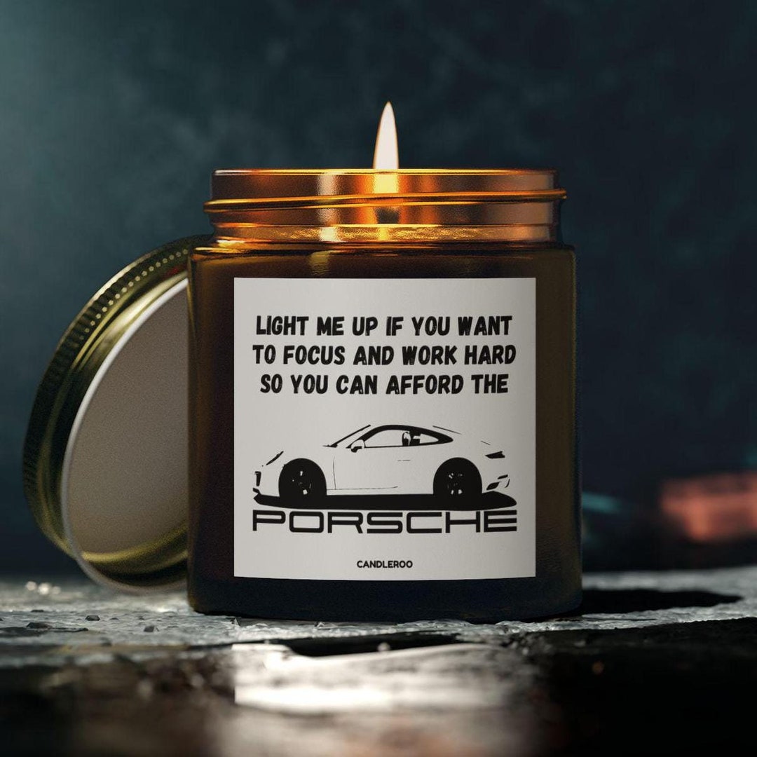 Motivational Candle for Porsche Lovers & Hustlers Work Hard, Focus ...