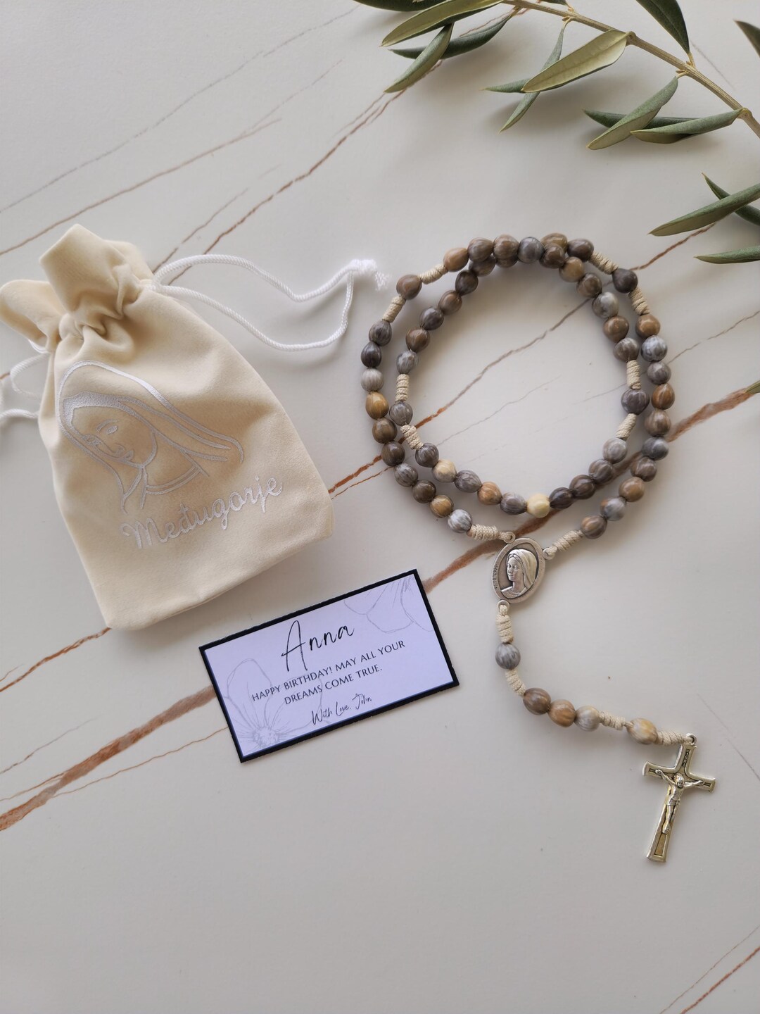 Handmade Job's Tears Rosary: Catholic Gift From Medjugorje - Etsy