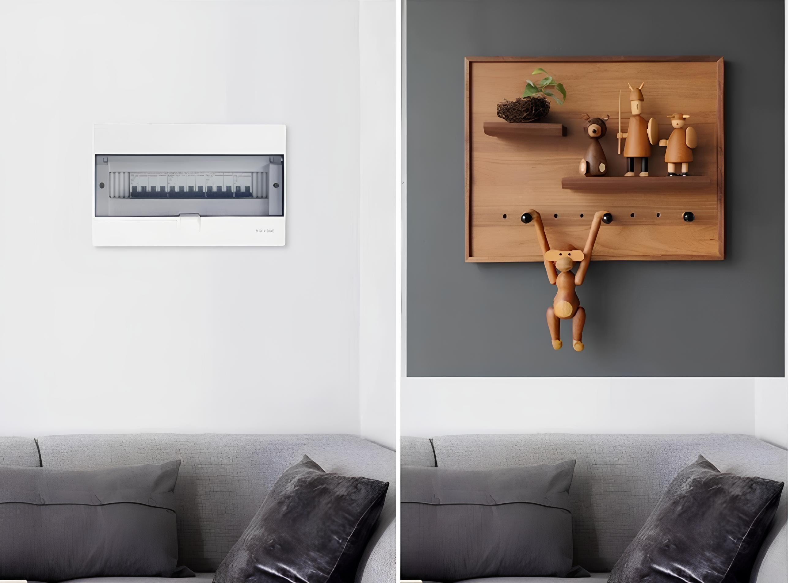 Walnut Electricity Meter Box Cover, Wooden Wall Cover Decor, Wooden ...