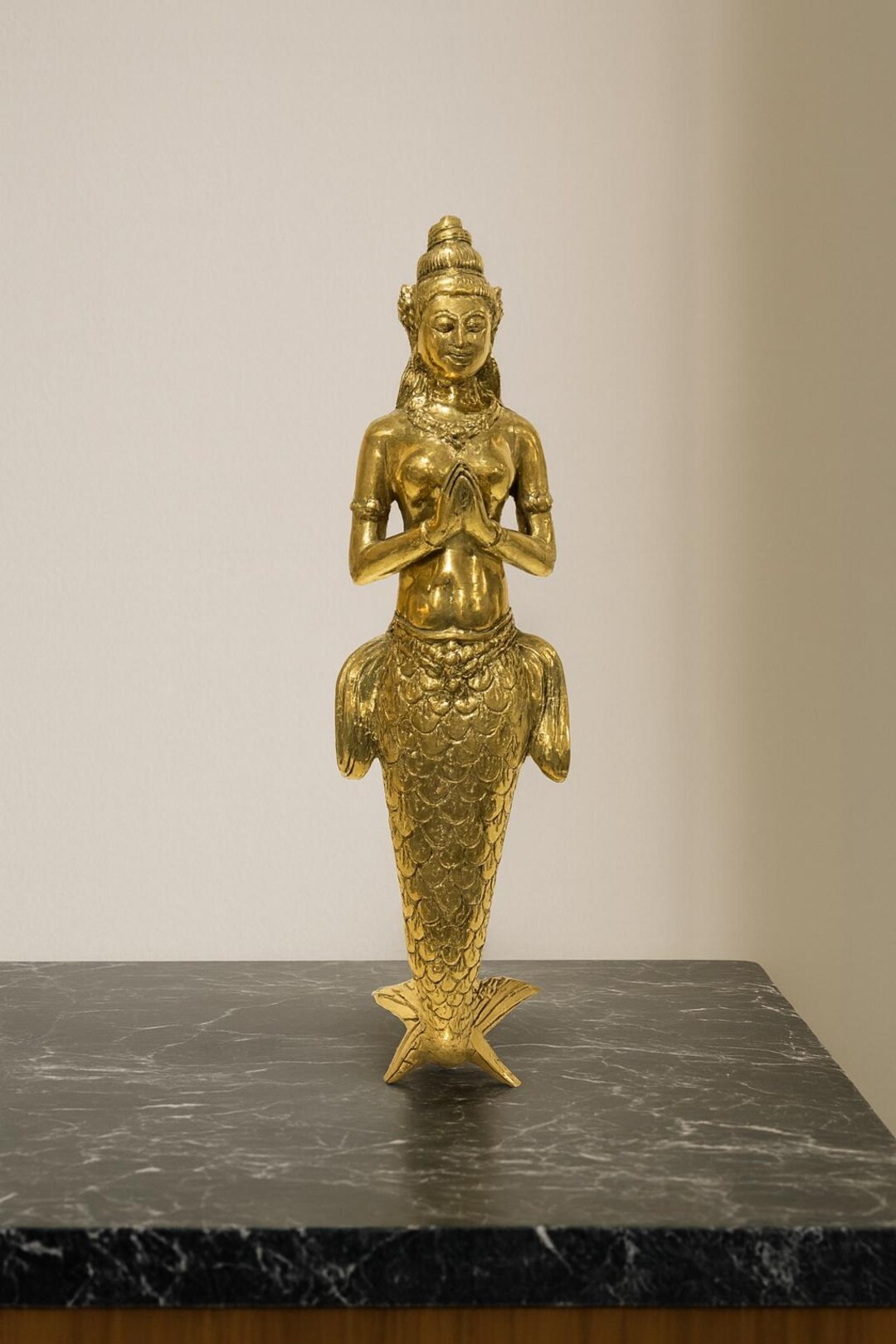 Brass Mermaid Statue, Suvannamaccha, Bronze Statue, Mermaid Figruine ...