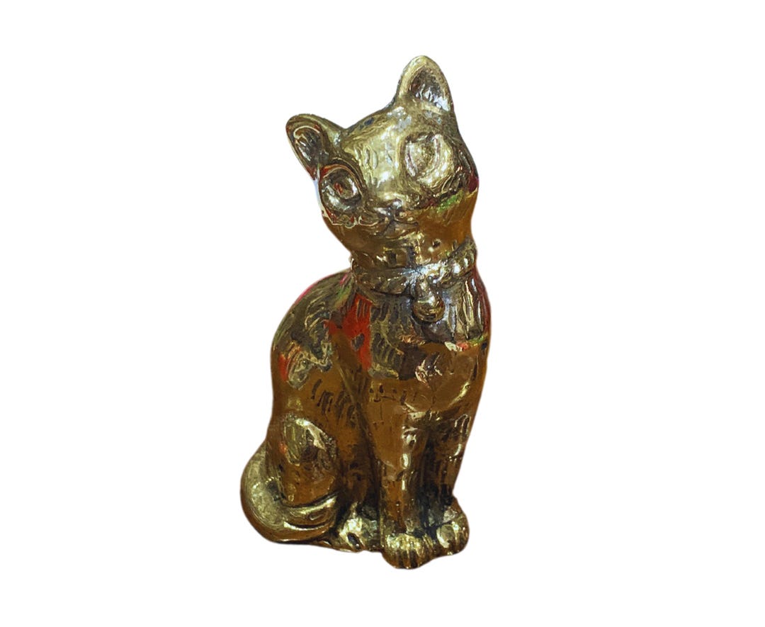 Small Cat Statue, Bronze Statue, Animal Statue, Animal Bronze, Brass ...