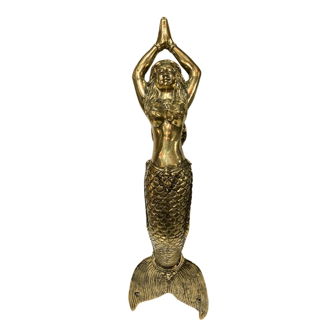 Mermaid Door Handle 16", Bronze Handle, Mermaid Handle, Figurine, Art ...