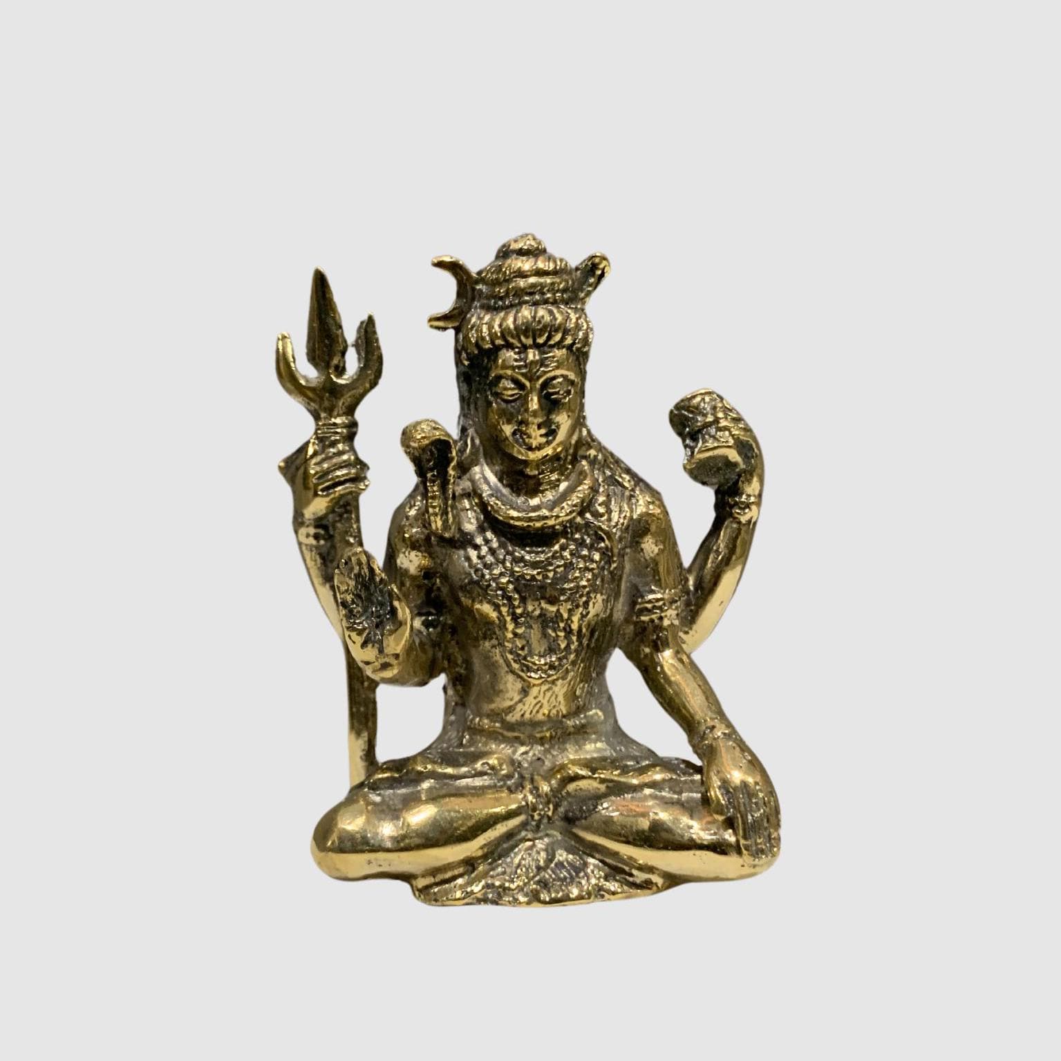 Meditating Shiva Statue 4", Bronze Statue, Lord Figurine, Hindu God ...