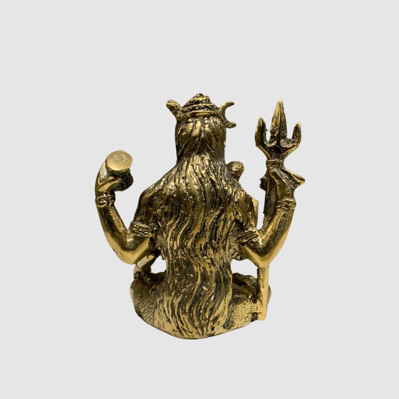 Meditating Shiva Statue 4", Bronze Statue, Lord Figurine, Hindu God ...
