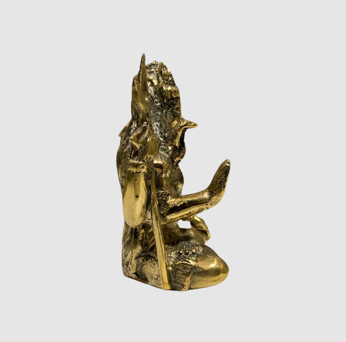 Meditating Shiva Statue 4", Bronze Statue, Lord Figurine, Hindu God ...