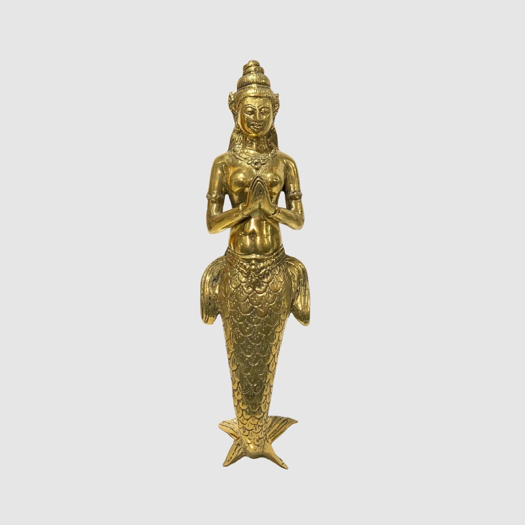 Brass Mermaid Statue, Suvannamaccha, Bronze Statue, Mermaid Figruine ...