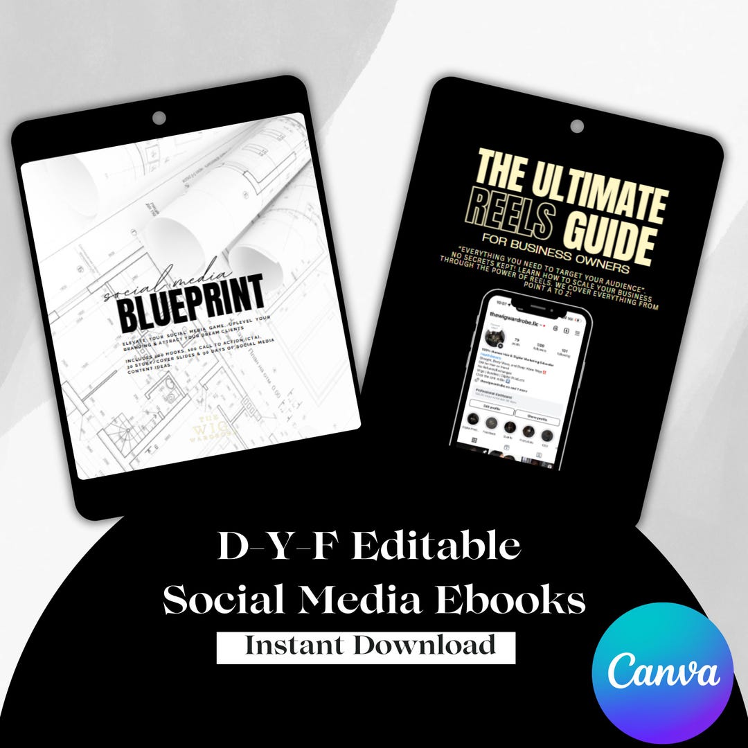 Editable Social Media Ebook Bundle, Social Media Blueprint Ebook, Reels ...