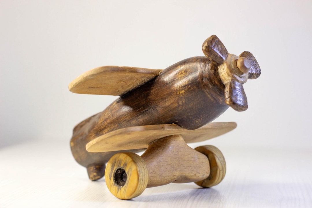 Handmade Wooden Toy Airplane - Etsy