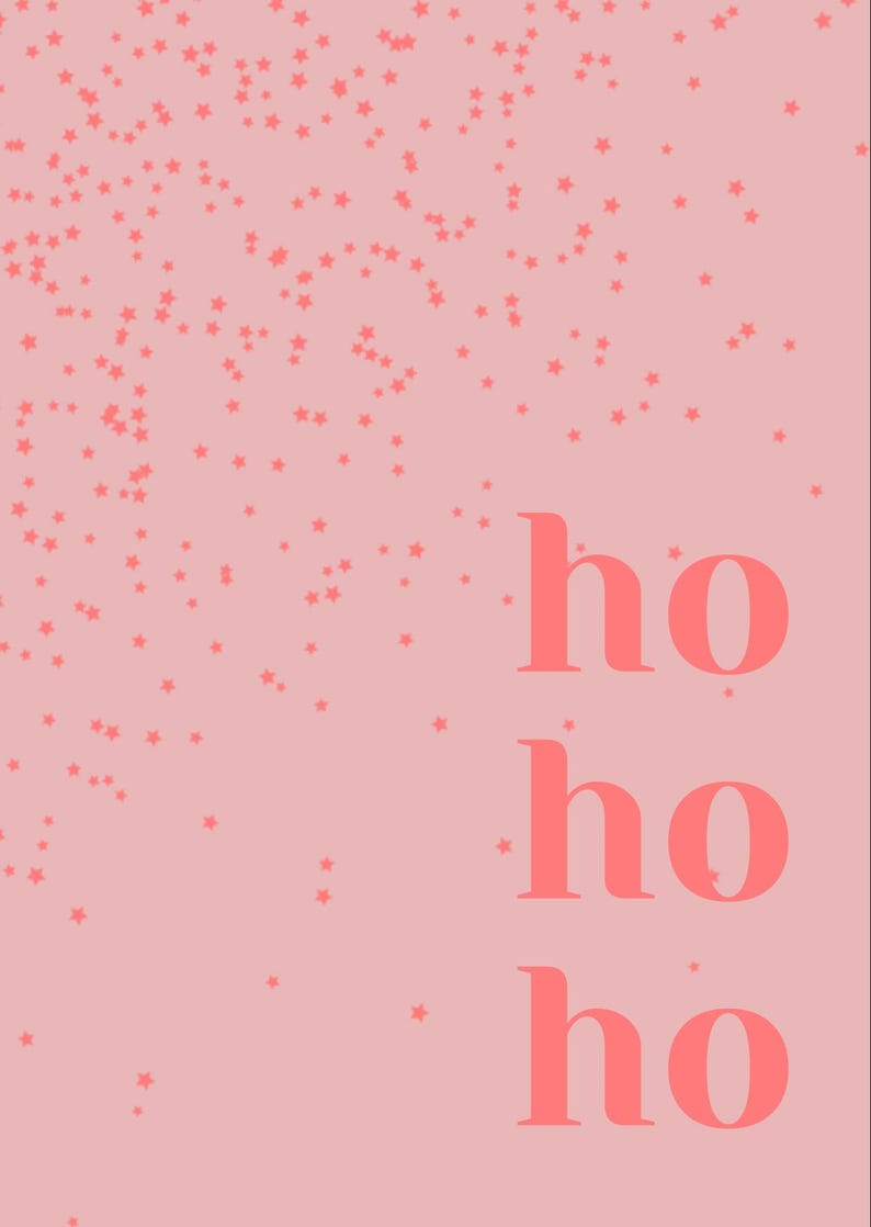 Pink Christmas Posters - Festive Wall Art, Holiday Decor, Modern Pastel ...