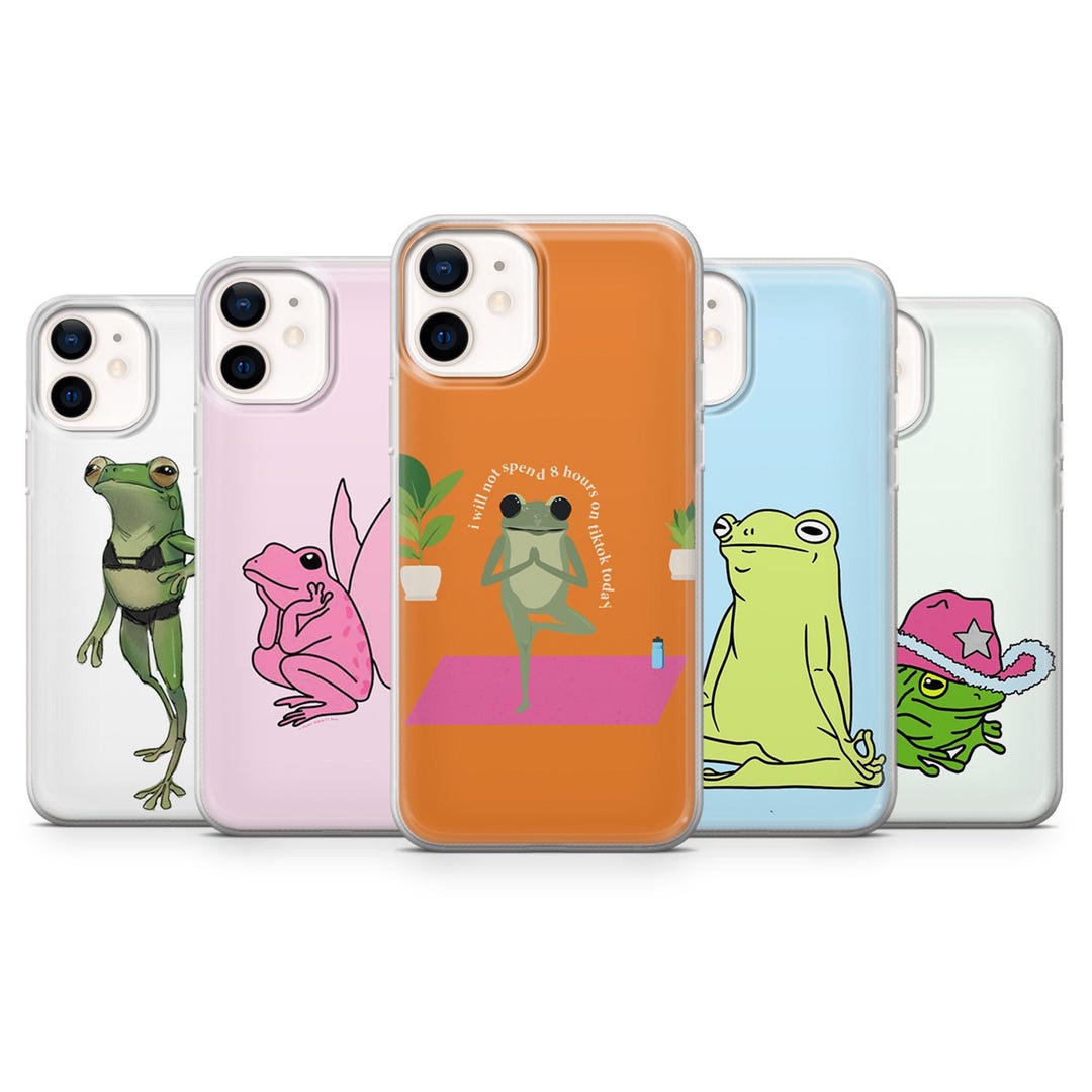 Green Frog Phone Case Cowboy Toad Dog Cover for iPhone 16, 15, 14, 13 ...