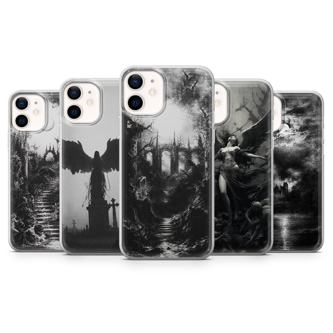 Goth Phone Case Gothic Emo Aesthetic Cover for iPhone 16, 15, 14, 13 ...