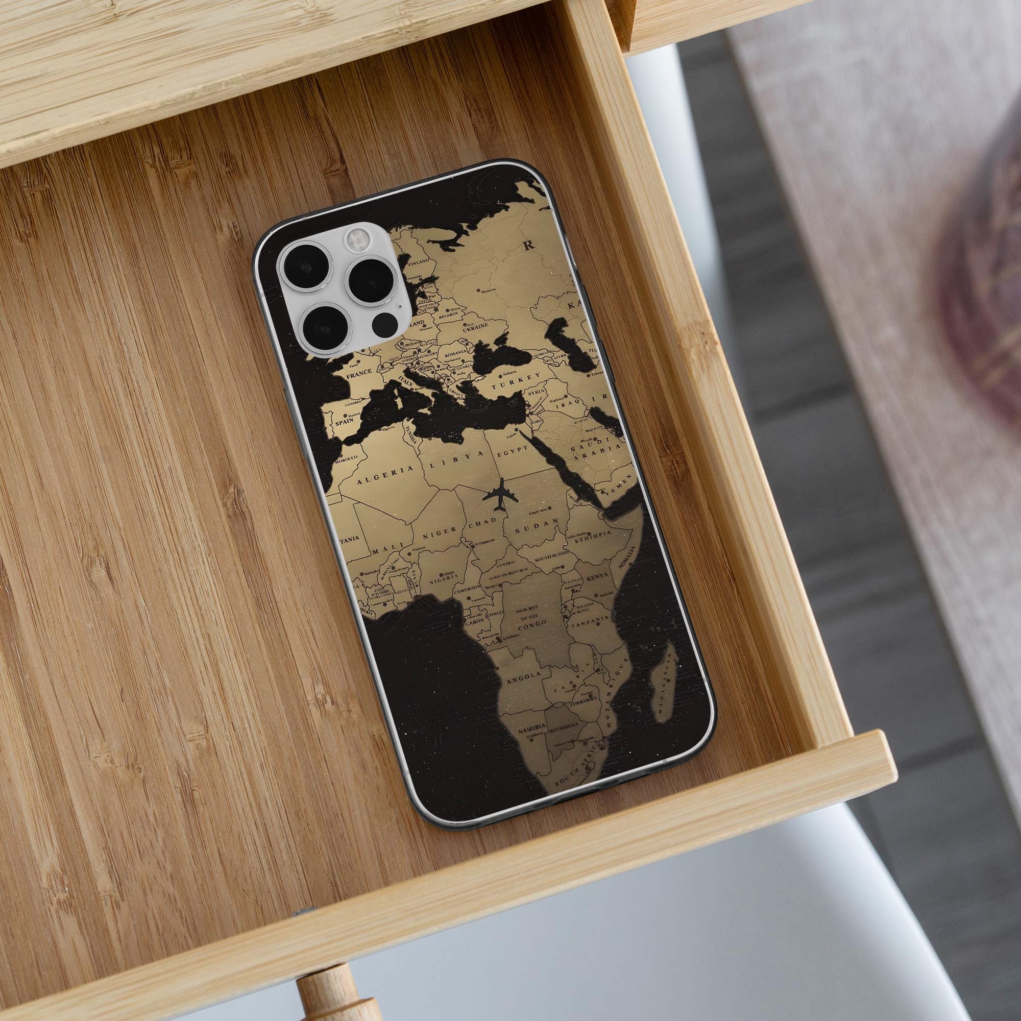 Continental Phone Case World Map Country Cover for iPhone 16, 15, 14 ...