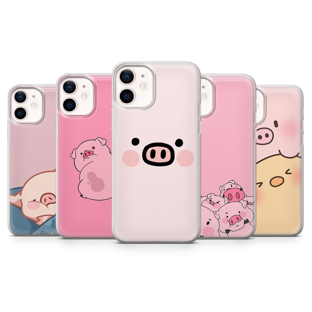 Kawaii Pig Phone Case Piglet Oink Piggie Cover for iPhone 16, 15, 14 ...