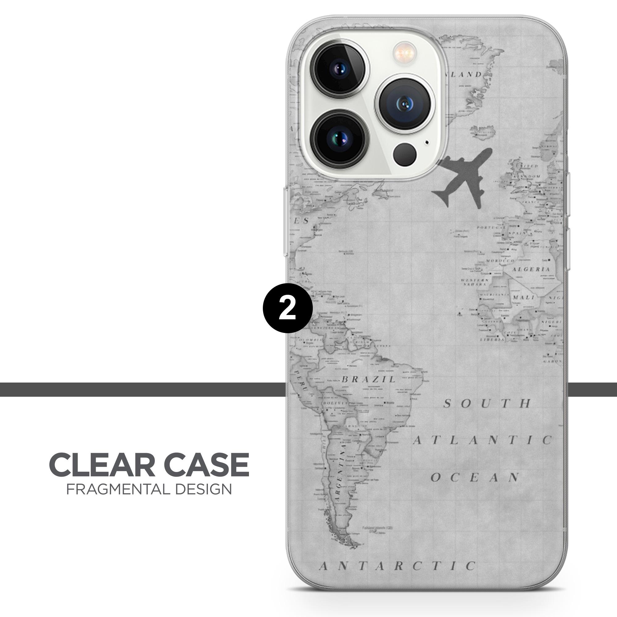 Continental Phone Case World Map Country Cover for iPhone 16, 15, 14 ...